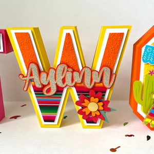 Fiesta 3D Letters| Fiesta Party Decor| Fiesta Centerpieces| 3D Letters ...