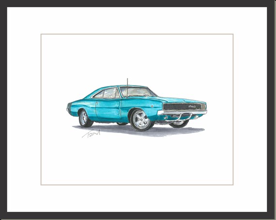 1968 Dodge Charger RT Digital Print | Etsy