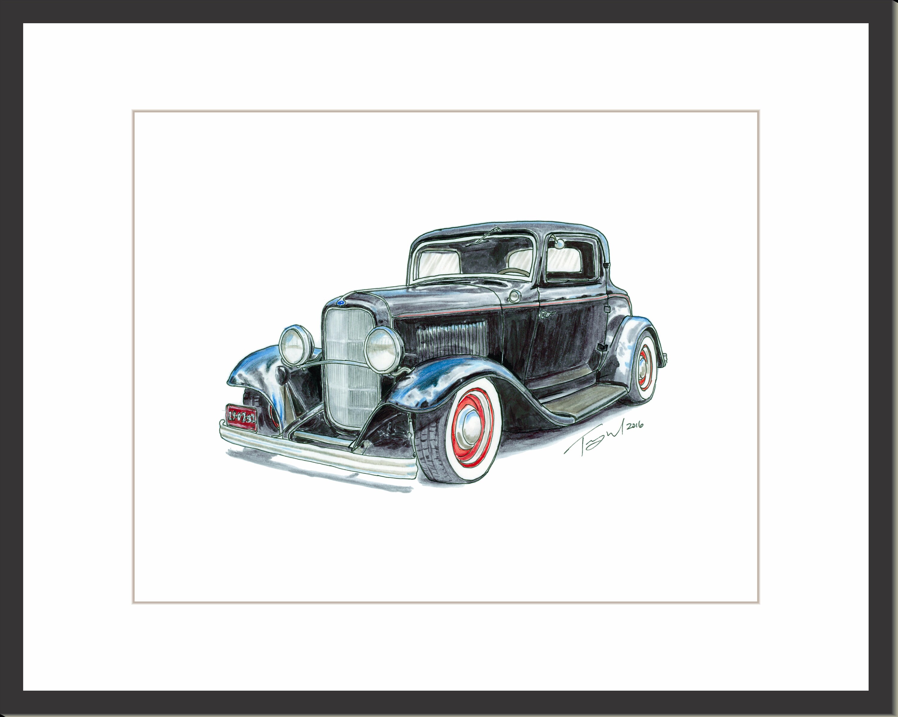 1932 Ford Three Window Coupe - Digital Print - Etsy