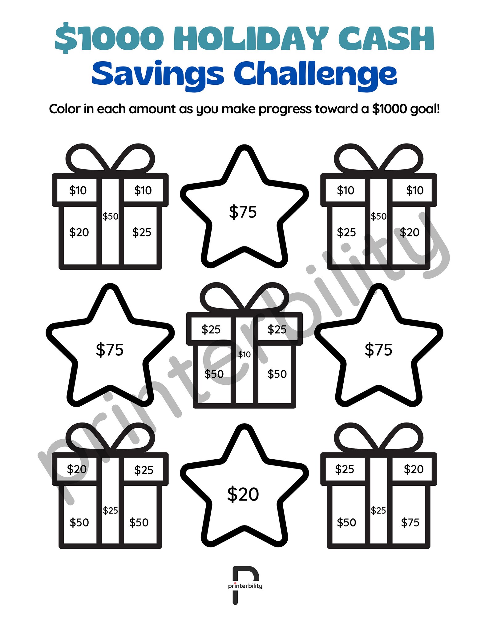 BOGO Christmas Savings Challenges - Save Money for Christmas! - Etsy