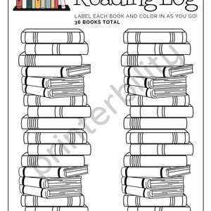 Printable Reading Log - Instant Download! Track Your Reading! - Etsy