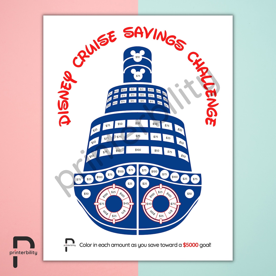 Printable Magical Cruise Savings Challenge - Instant Download! - Etsy