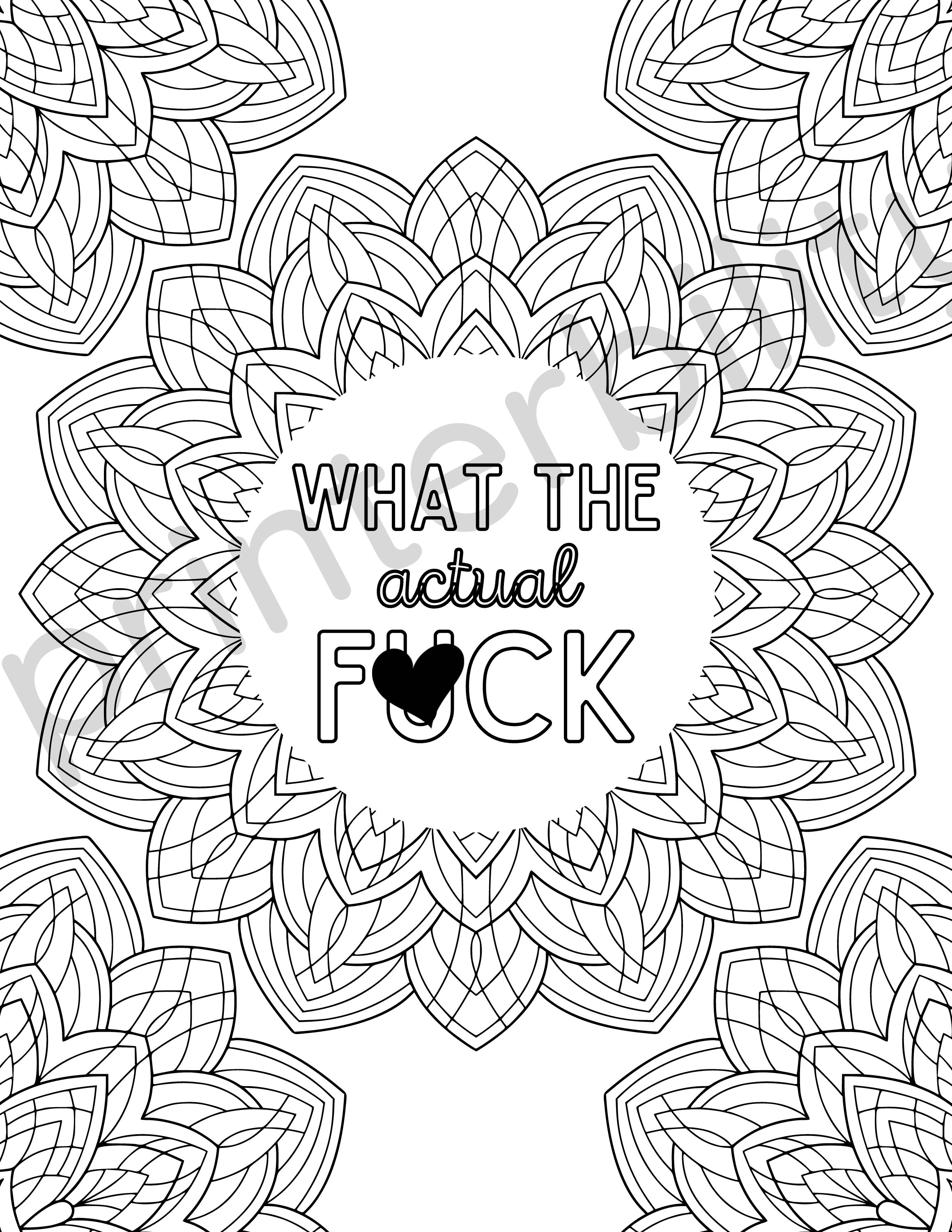 Printable Funny Adult Coloring Sheets 5 Pages Adult - Etsy