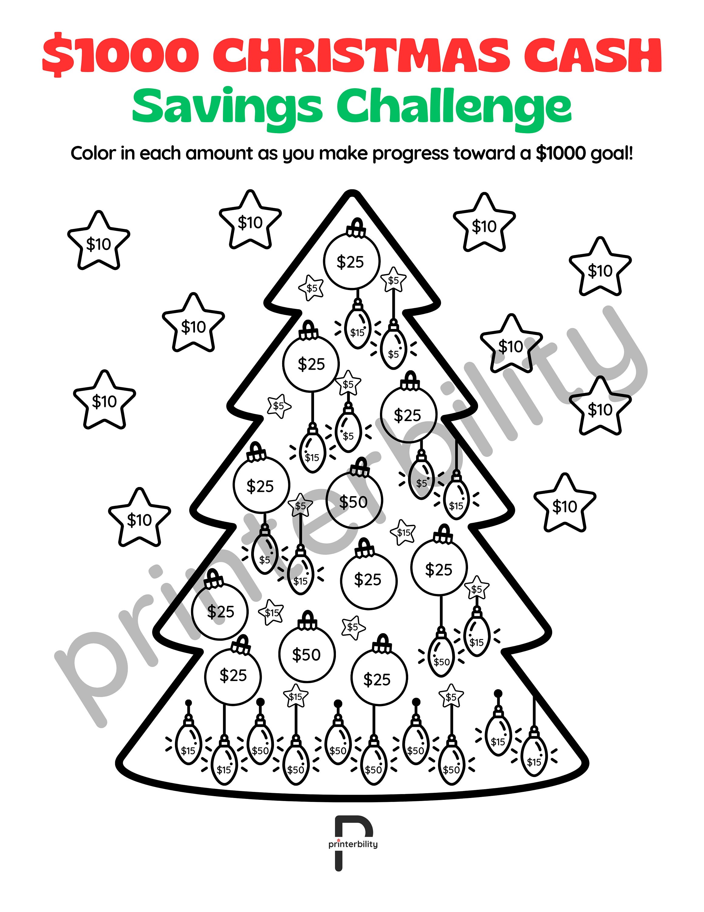 BOGO Christmas Savings Challenges - Save Money for Christmas! - Etsy