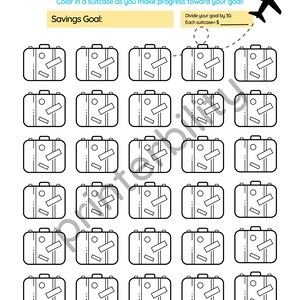 Printable Vacation Goals Savings Tracker - Instant Download! - Etsy