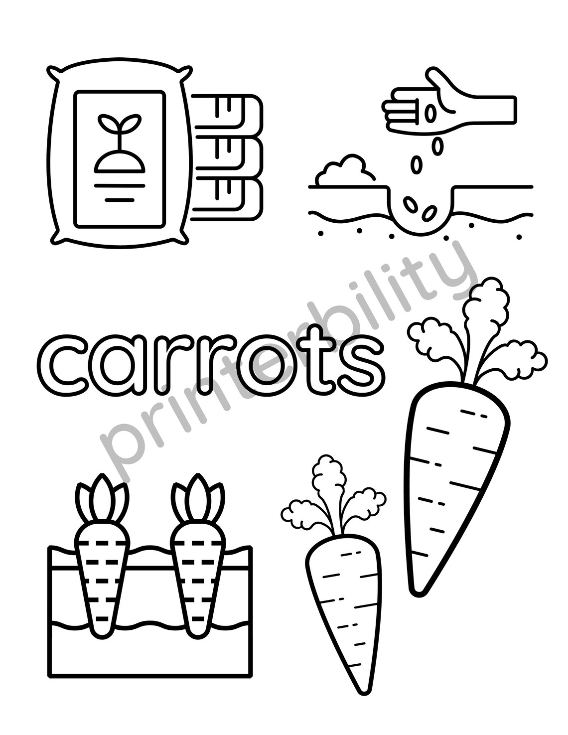 Printable Kids Coloring Pack on the Farm Kids Coloring Pages Instant ...