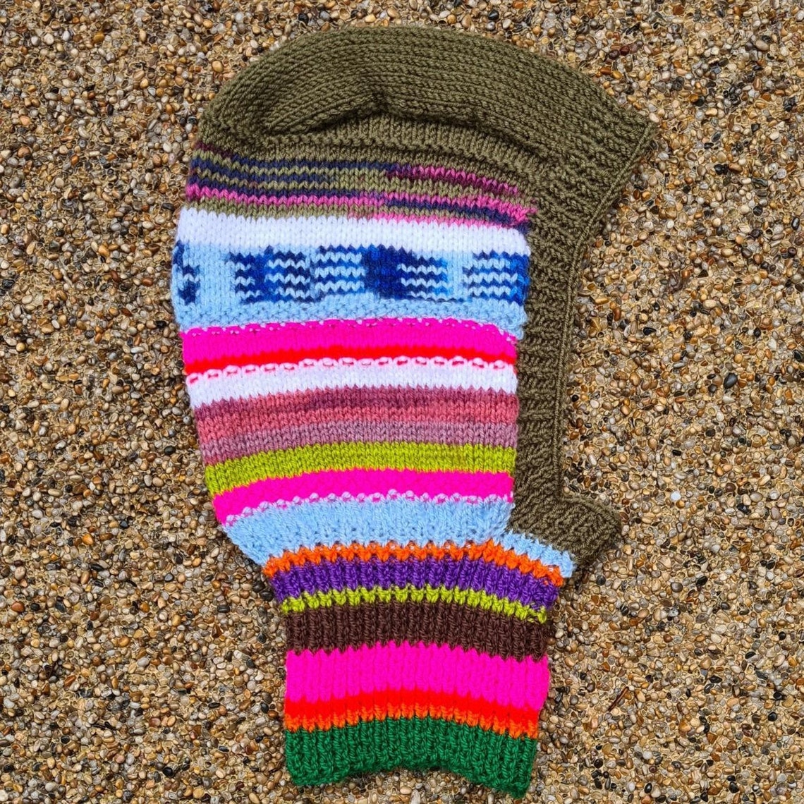 Handknitted Retro Balaclava the Remnant. Made to Order. Knitted With ...