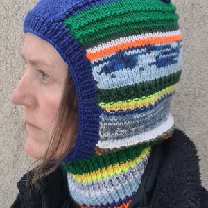 Handknitted Retro Balaclava "the Remnant". Made to Order. Knitted With ...