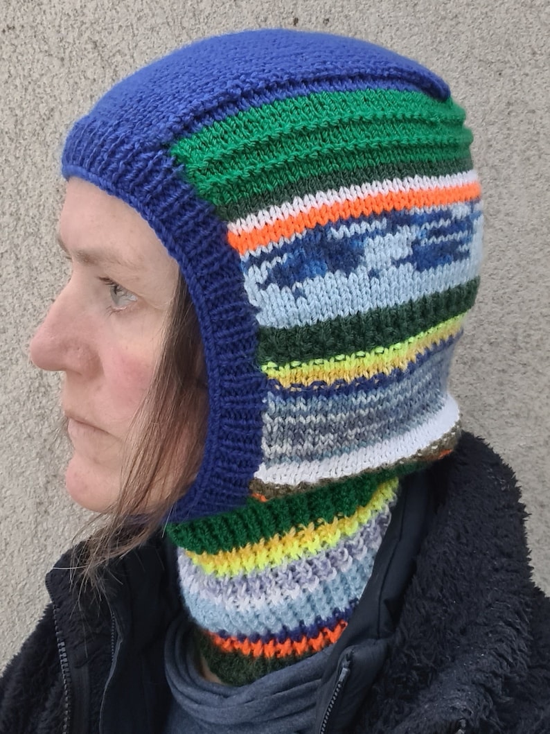 Handknitted Retro Balaclava "the Remnant". Made to Order. Knitted With ...