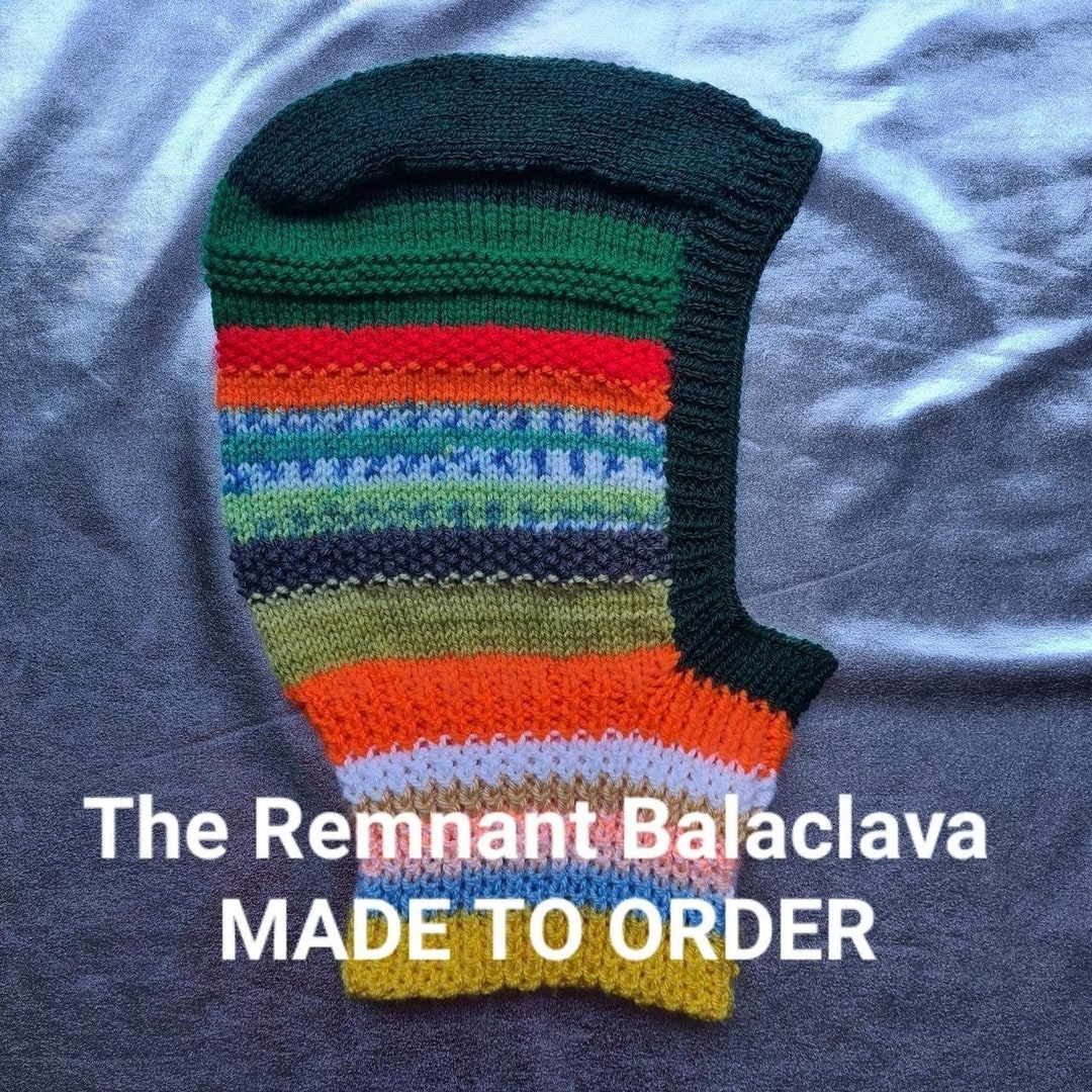 Handknitted Retro Balaclava "the Remnant". Made to Order. Knitted With ...