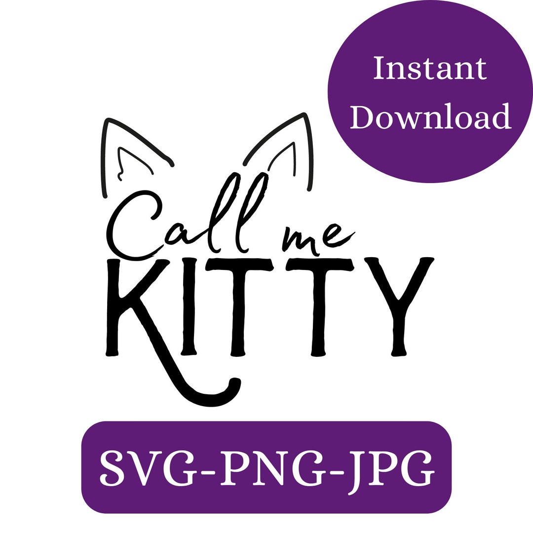 Glitch Call Me Kitty Smut SVG PNG JPG Book Lover Sticker Romance Reader ...
