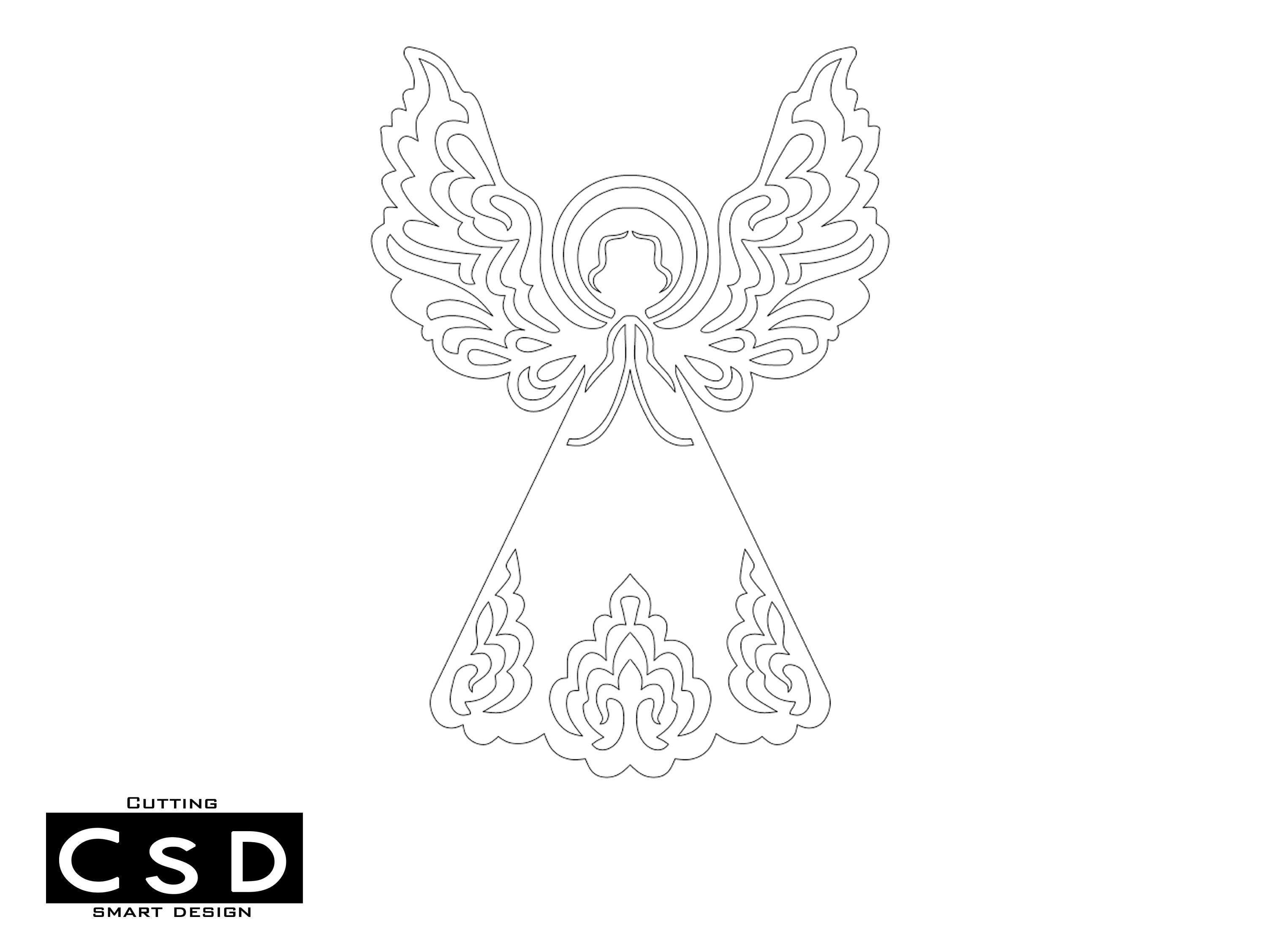 Angel Laser Cut DXF/SVG Files. Vector Files - Etsy