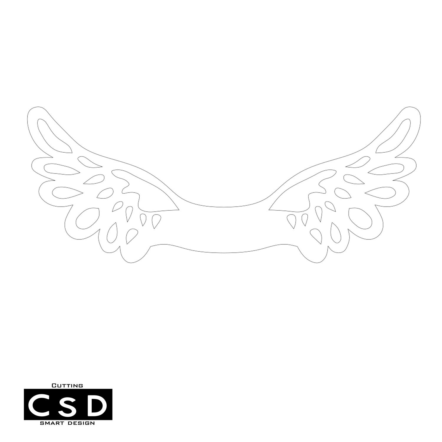 Wings Laser Cut DXF/AI/SVG Files. Vector Files - Etsy