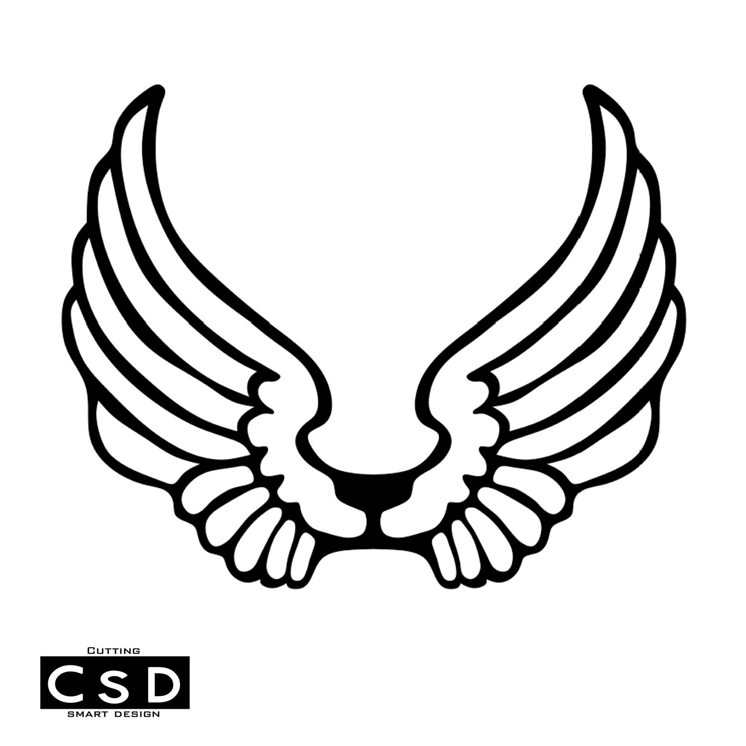 Wings Laser Cut DXF/AI/SVG Files. Vector Files - Etsy