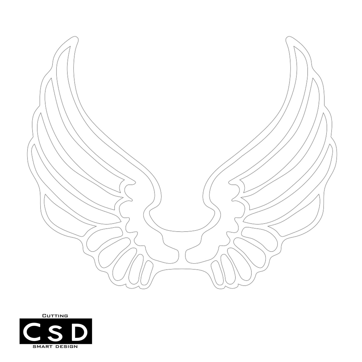 Wings Laser Cut DXF/AI/SVG Files. Vector Files - Etsy