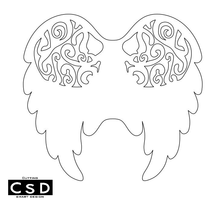 Wings DXF/AI/SVG - Laser Cut - Etsy