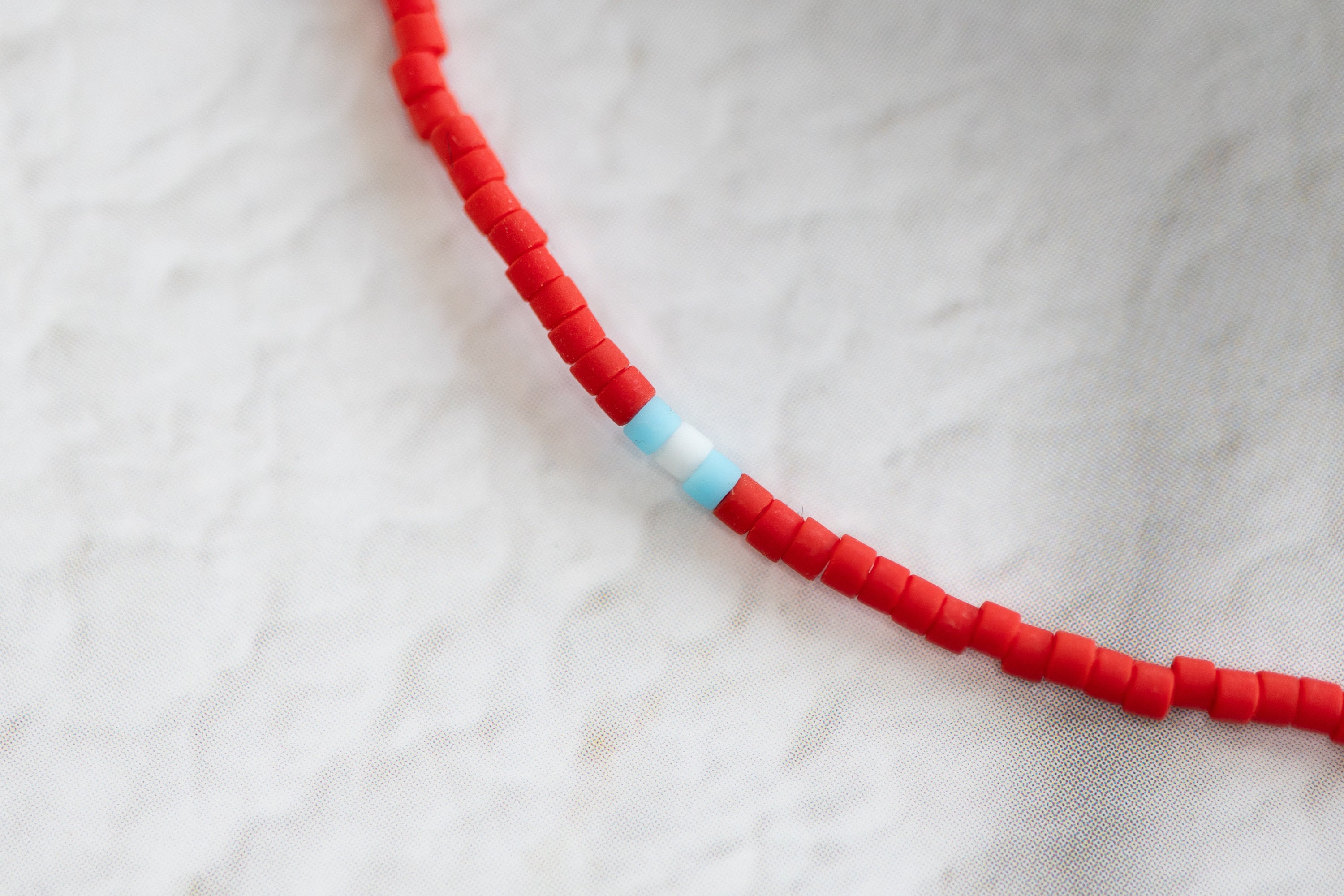 Puerto Rican Flag Necklace, Original Puerto Rican Flag, Seed Bead ...