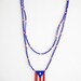 Double Strand Puerto Rican Flag Necklace, Puerto Rican Flag, Seed Bead ...