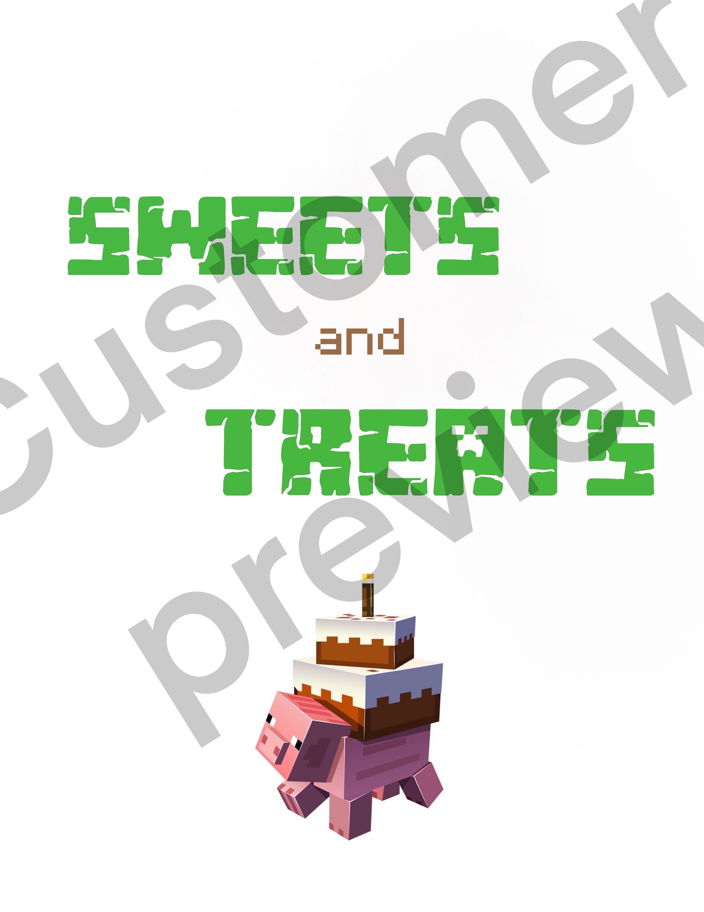 Minecraft Birthday Party Party Bundle Download - Etsy