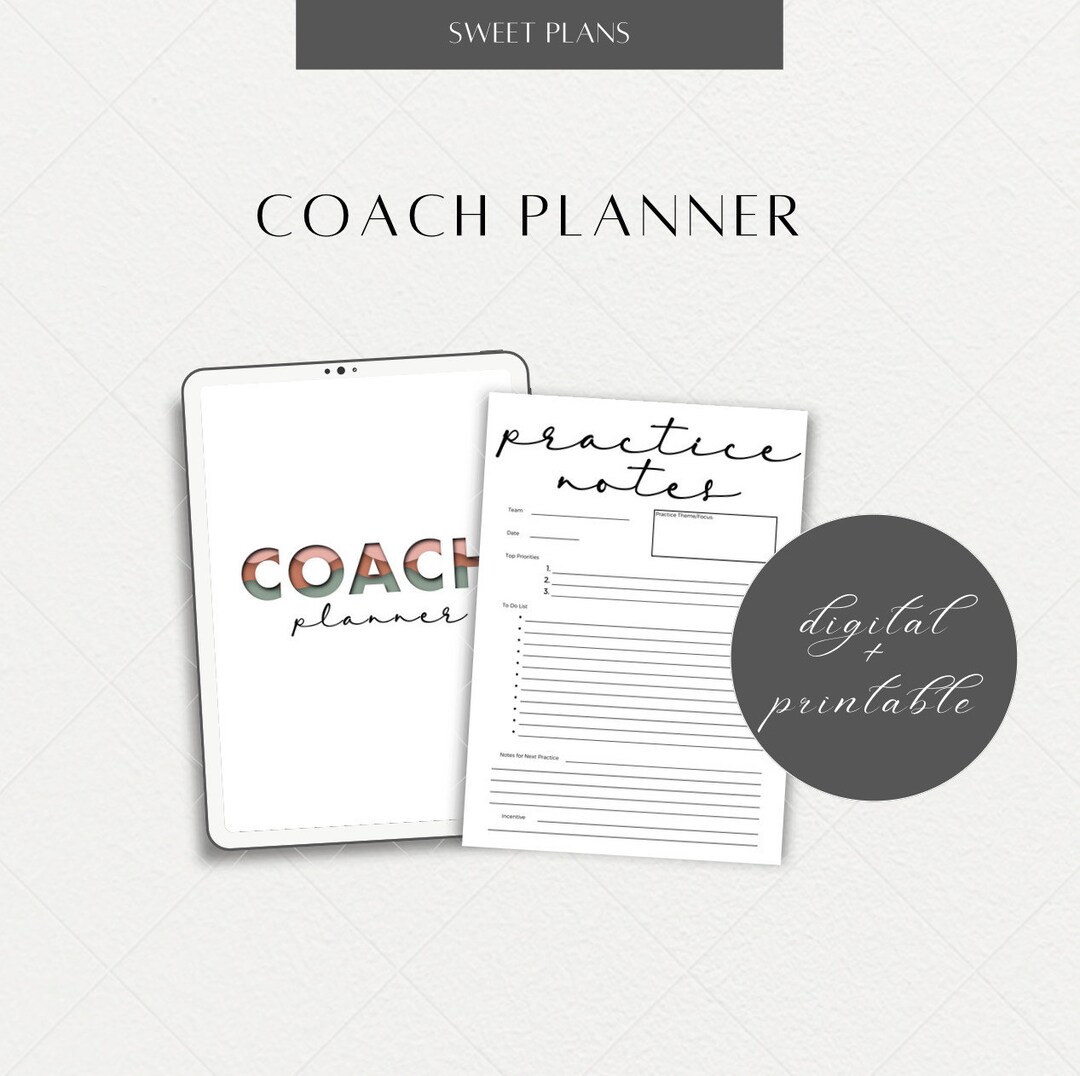 Cheer Coach Planner- Digital Download - Etsy