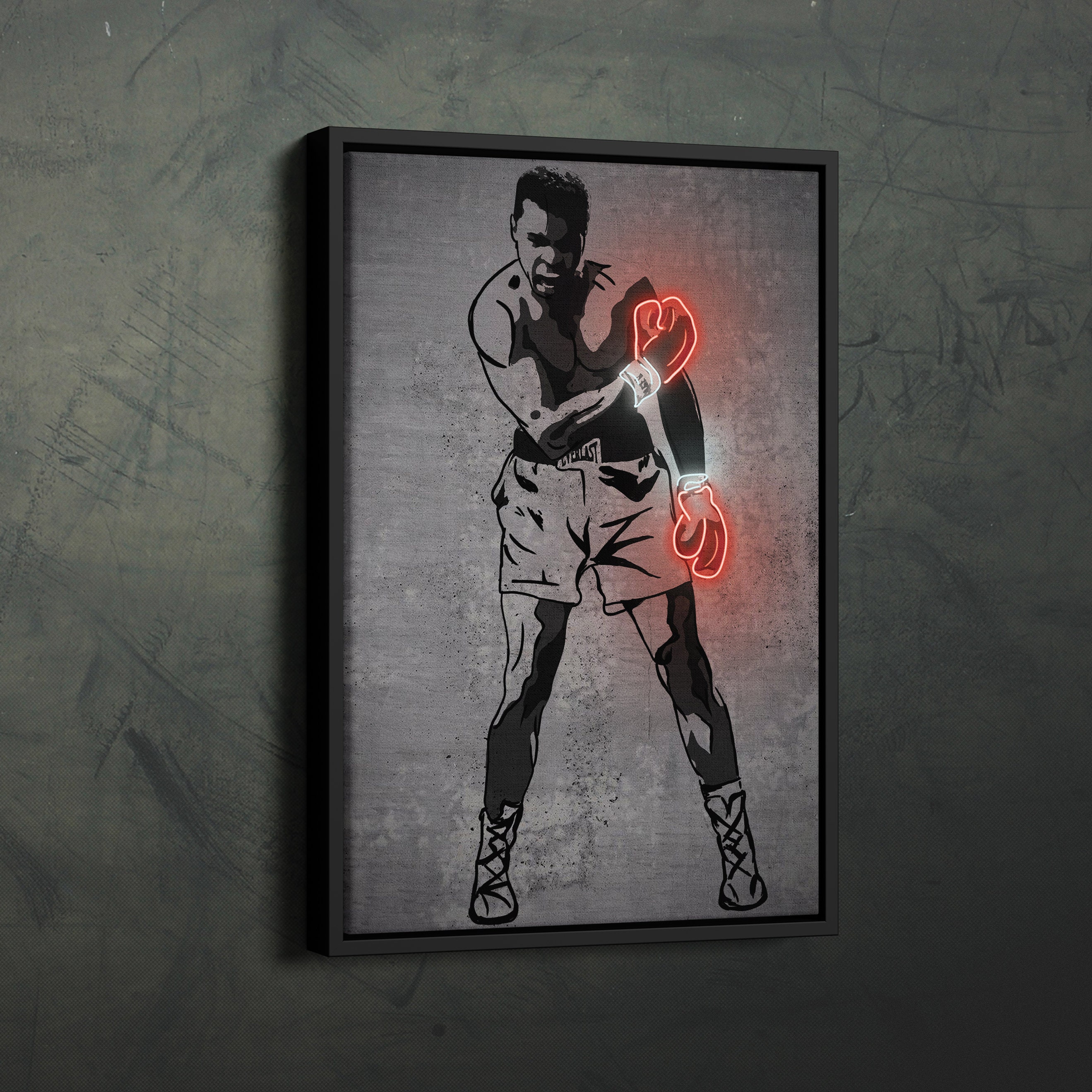 Prints Neon Muhammad Ali Boxing fine art limited edition painting ...