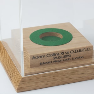 Cricket Ball Display Case With Custom Engraving - Etsy