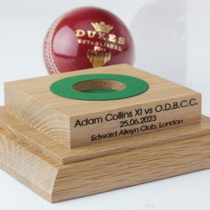 Cricket Ball Display Case With Custom Engraving - Etsy UK