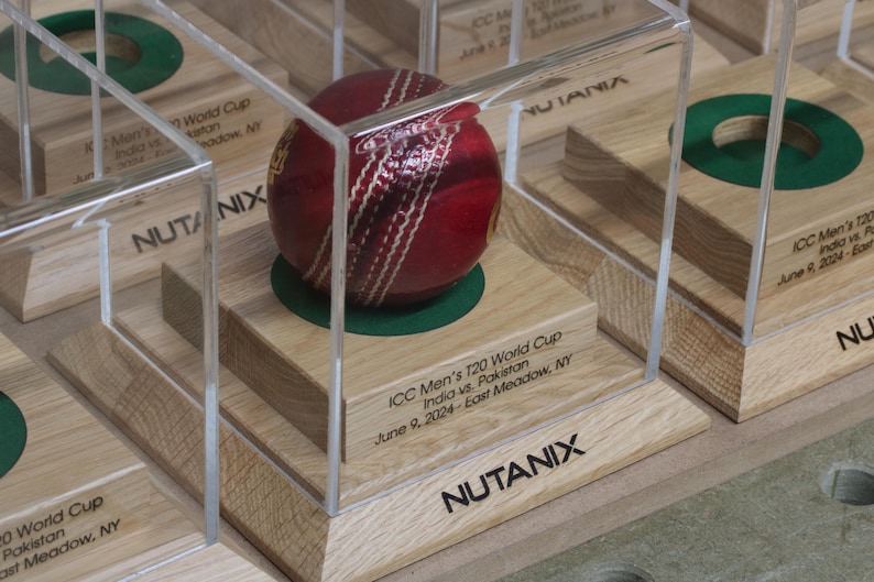 Cricket Ball Display Case With Custom Engraving - Etsy