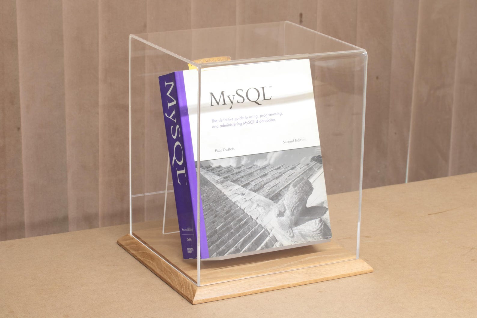 Book Display Case 22x18x26cm - Handmade Oak Base, Acrylic Cover and ...