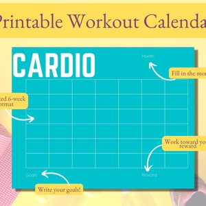 Printable Workout Calendar | Track Your Fitness With a Printable and ...