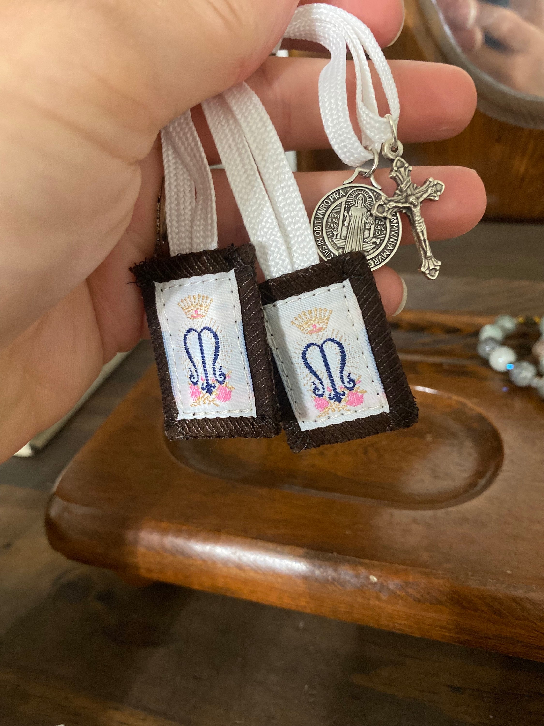 Brown Scapular for Girls / Womens Scapular / Catholic Scapular / Wool ...