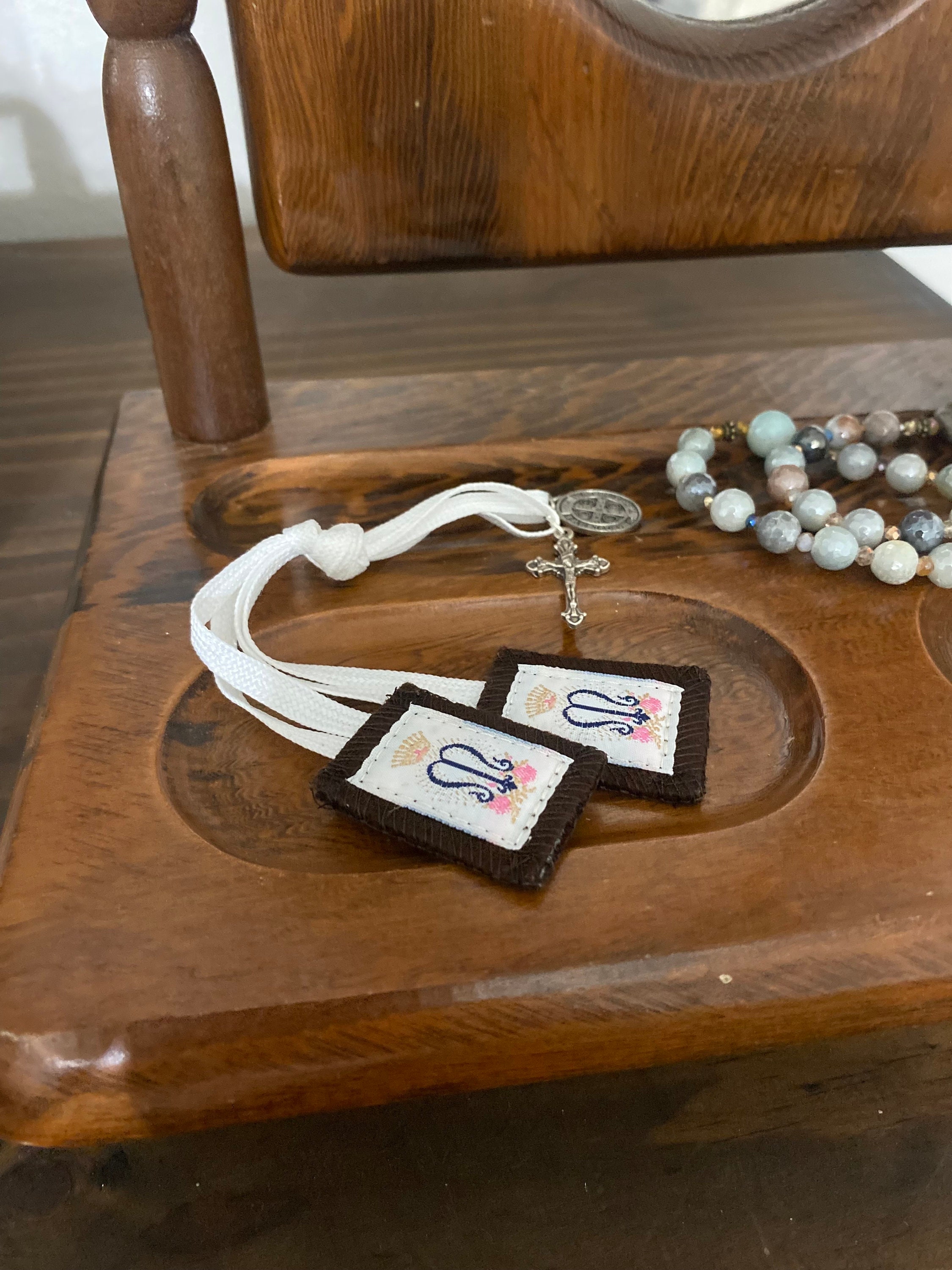 Brown Scapular for Girls / Womens Scapular / Catholic Scapular / Wool ...