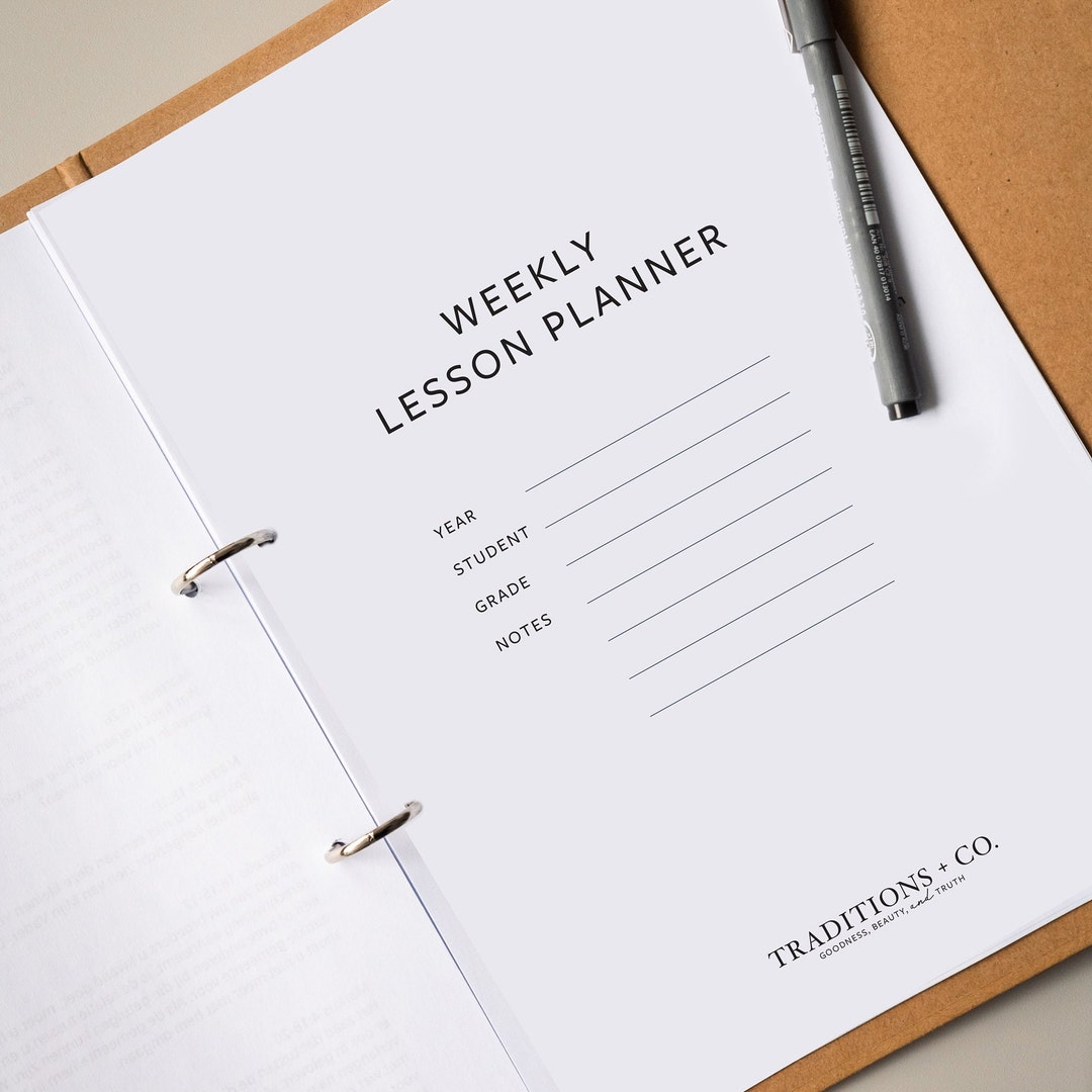 Weekly Lesson Planner | Printable PDF | Digital Download | Catholic ...