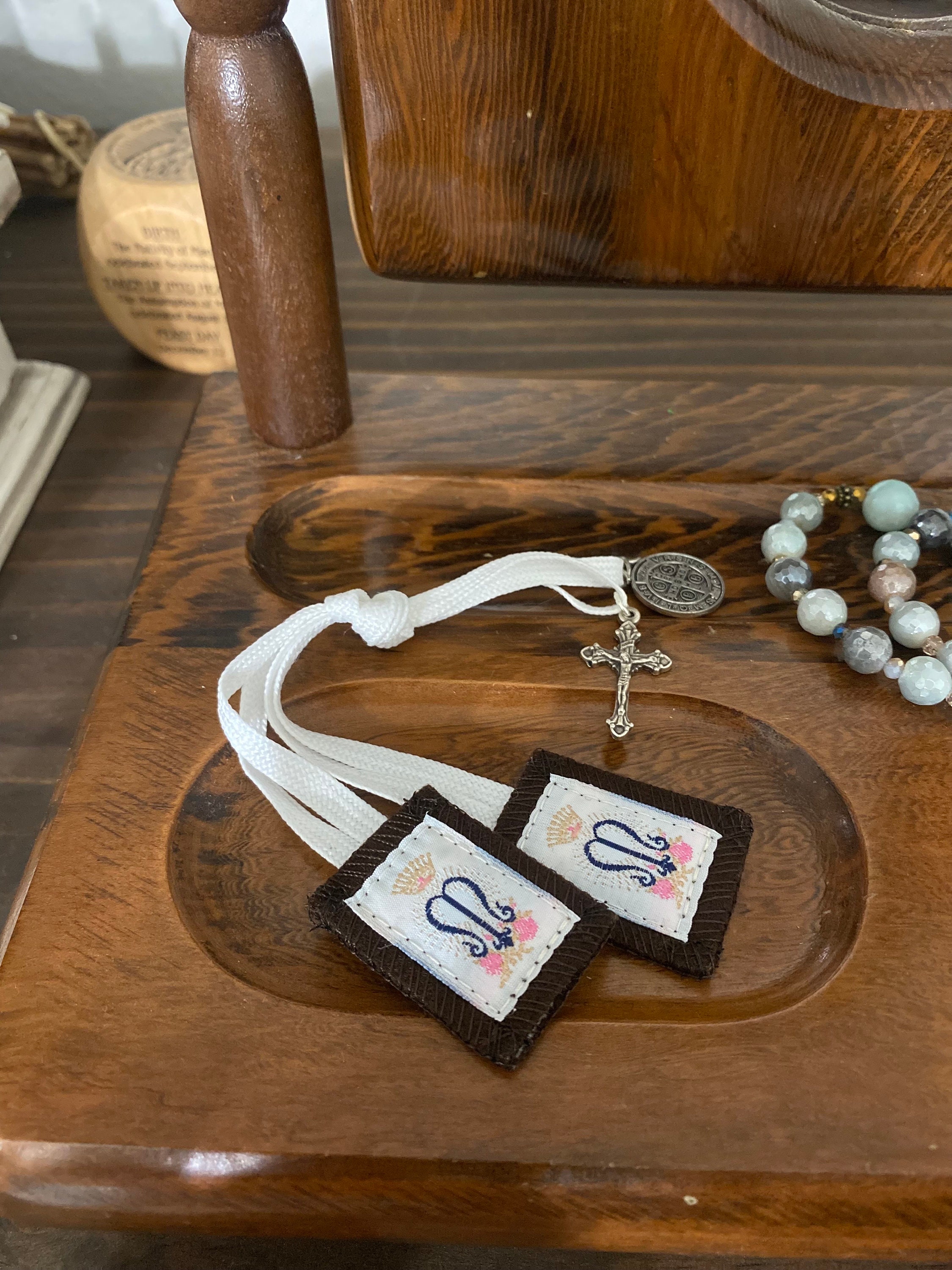 Brown Scapular for Girls / Womens Scapular / Catholic Scapular / Wool ...