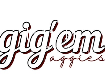 Gig Em Aggies - Etsy