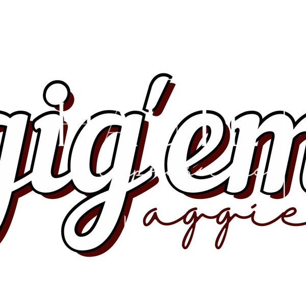 Gig Em Aggies - Etsy