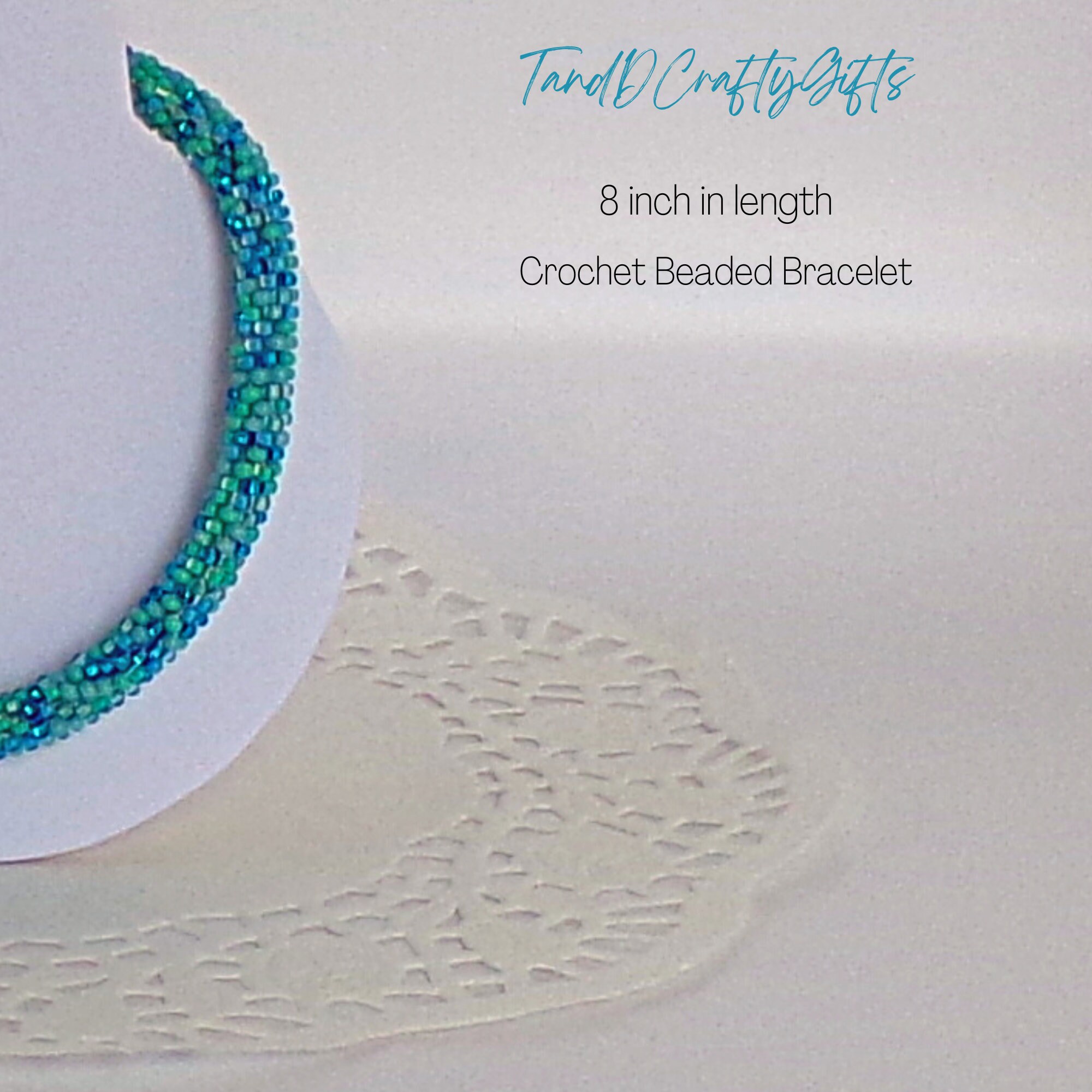 Beaded Bracelet Crochet Bracelet 8 Inch Bracelet Wristlet - Etsy