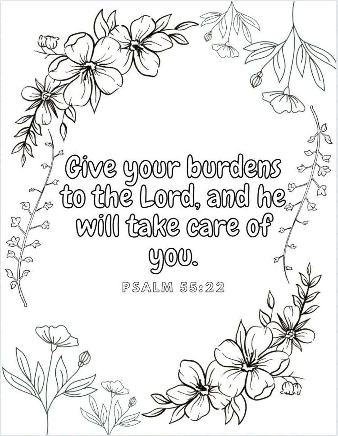 Psalm Coloring Education Book/page - Etsy