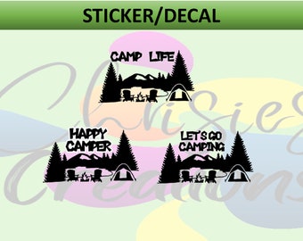 Camp Life Decal | Etsy