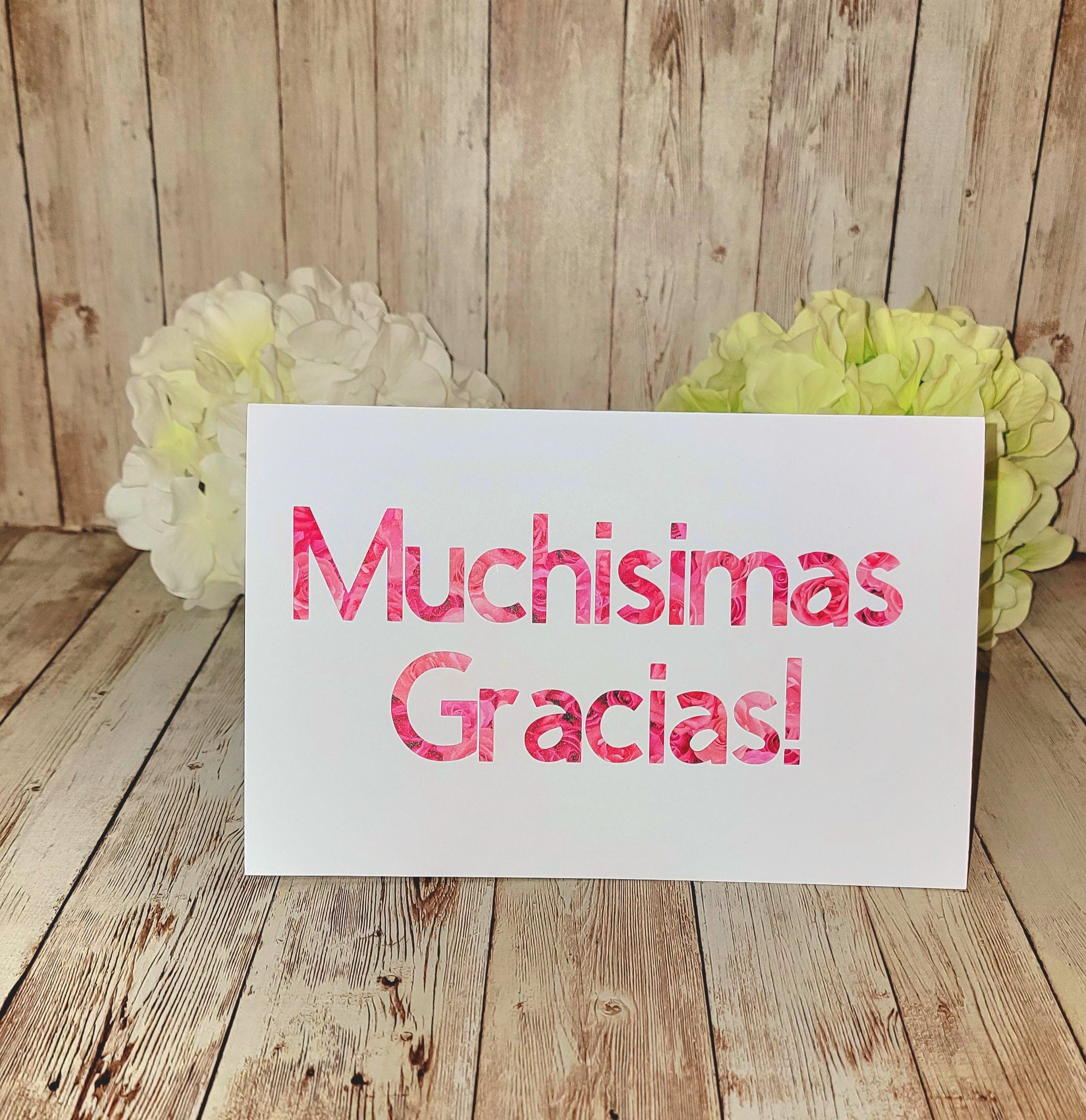Tarjeta De Felicitación thank You Greeting Card in English - Etsy