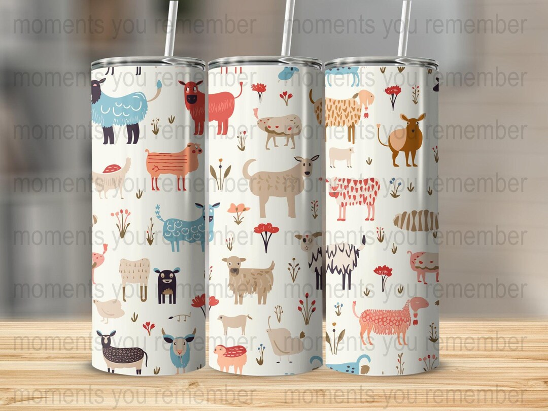 Farm Animals Grazing Skinny Tumbler Wrap 20 Oz Sublimation - Etsy