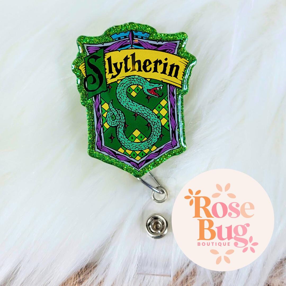 Wizard Badge Reel, Wizard Green Crest Badge Reel, Glitter Badge Reel ...