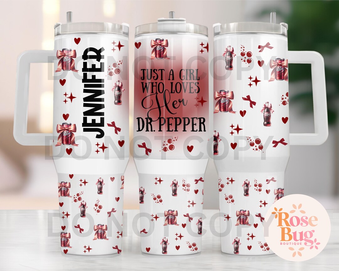 Dr. Pepper Girl 40oz Tumbler, Dr. Pepper Girl Gift, 40oz Tumbler, Dr ...