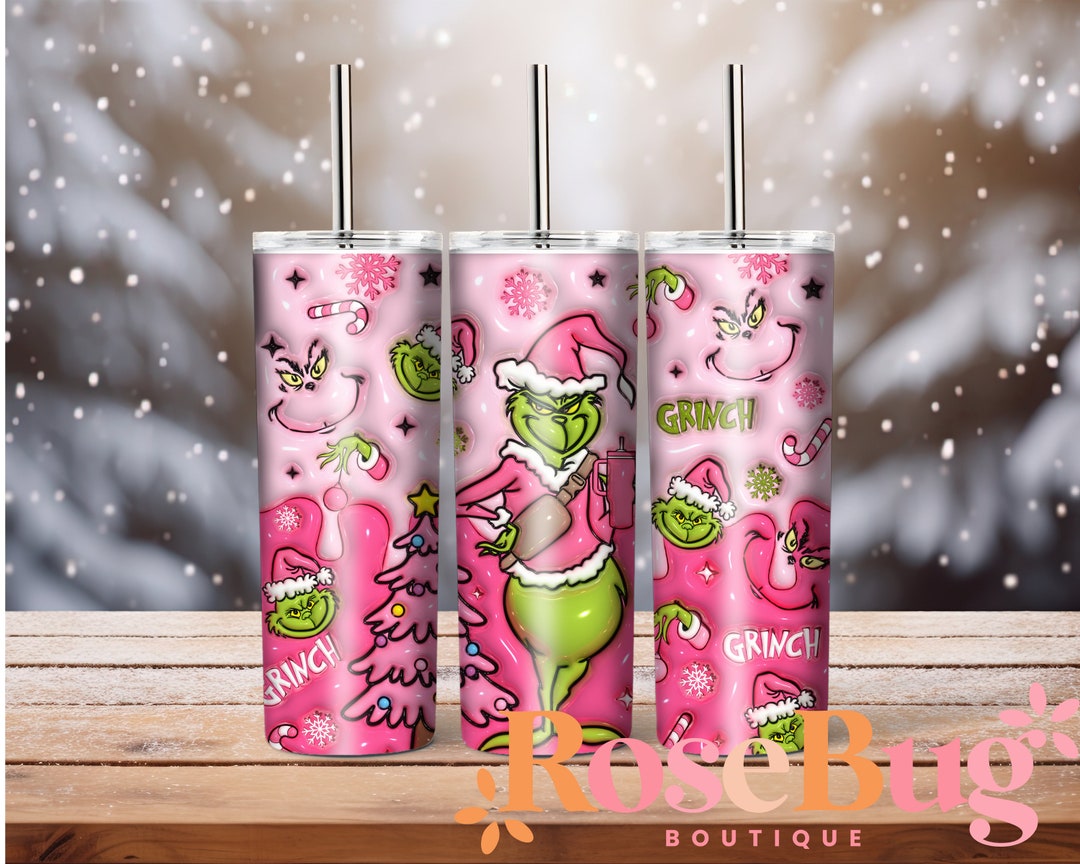Pink Bougie Grinch Holiday 20oz Tumbler - Etsy