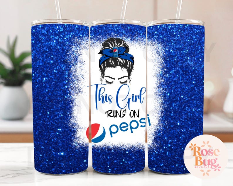 Pepsi Girl, Pepsi Girl Tumbler, This Girl Runs on Pepsi Tumbler, 20oz ...