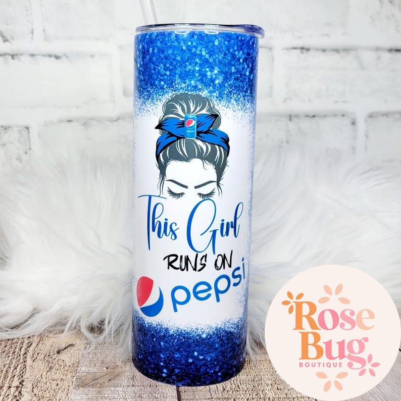 Pepsi Girl, Pepsi Girl Tumbler, This Girl Runs on Pepsi Tumbler, 20oz ...