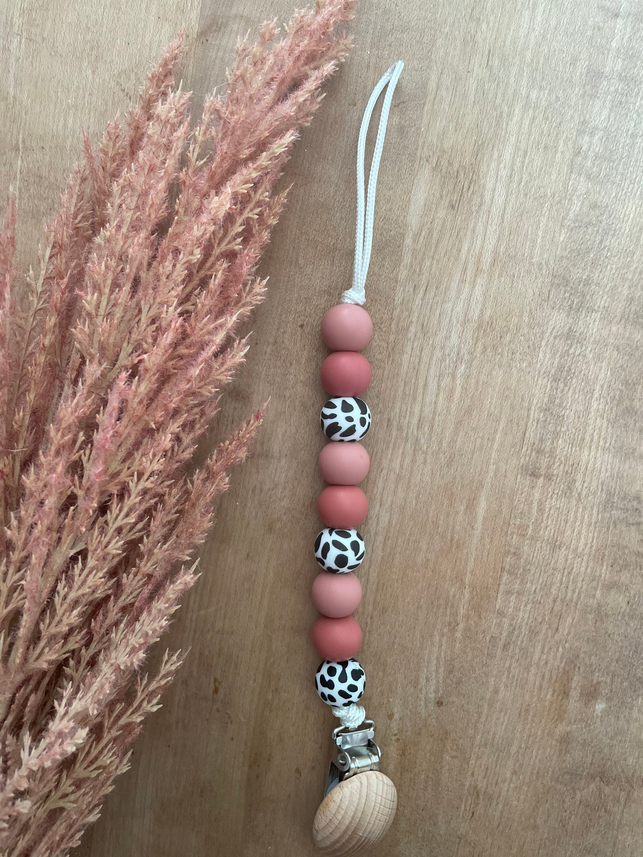 Cow Print Pacifier Clip Western Silicone Pacifier Clip - Etsy