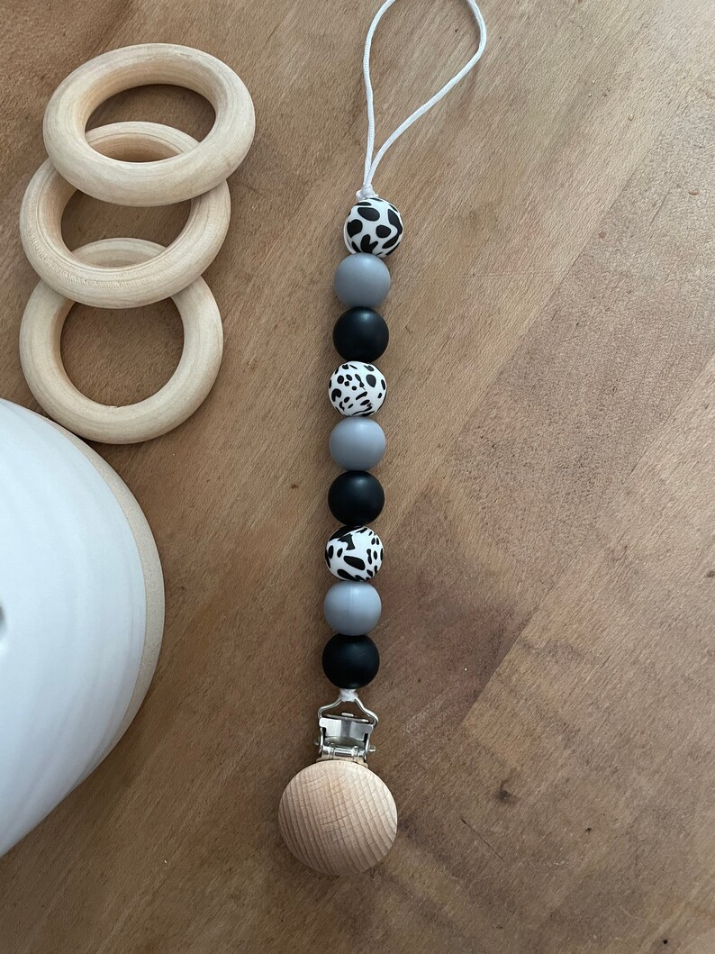 Cow Print Pacifier Clip Western Silicone Pacifier Clip | Etsy
