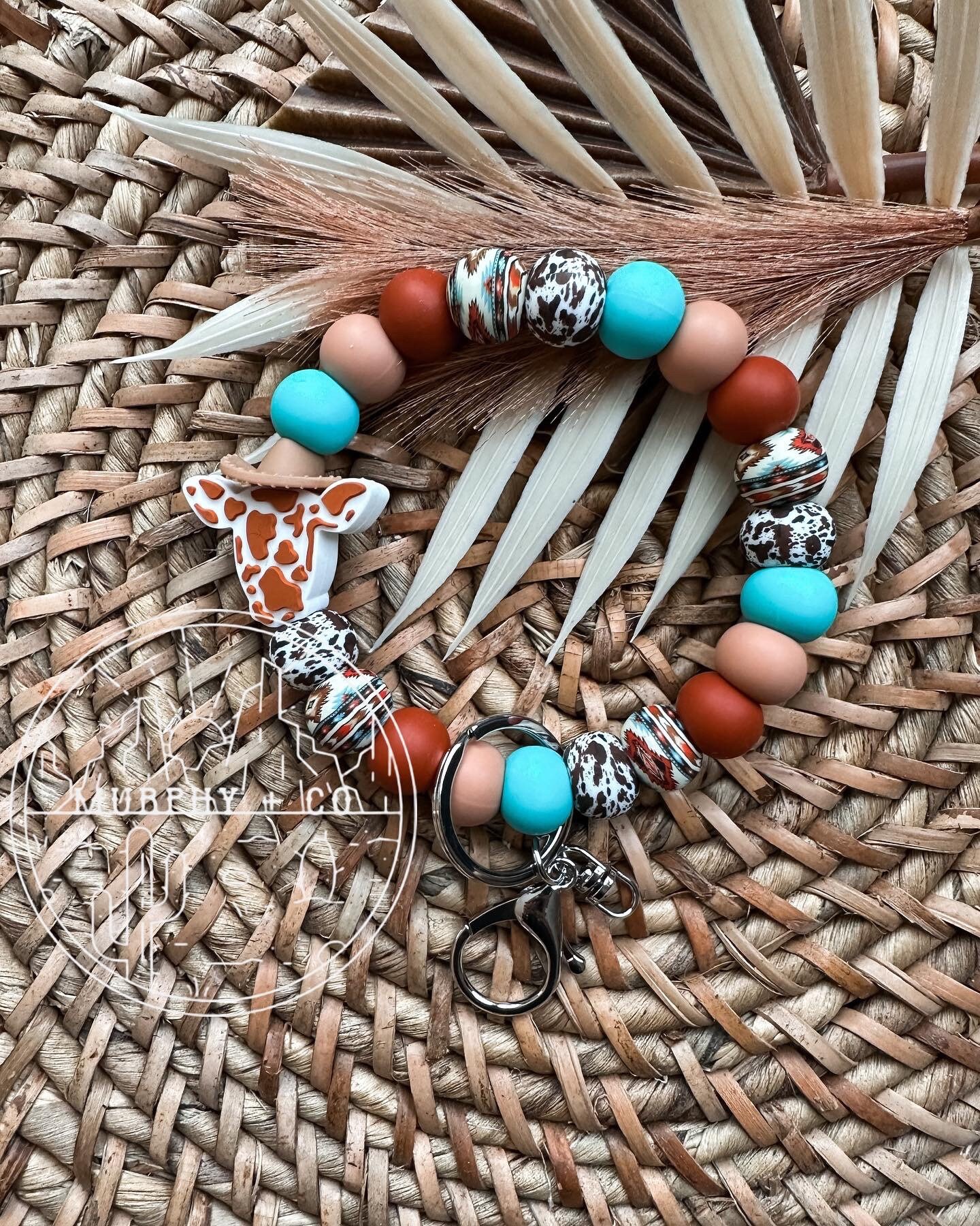 Western Silicone Keychain, Cow Print Keychain, Silicone Wristlet ...