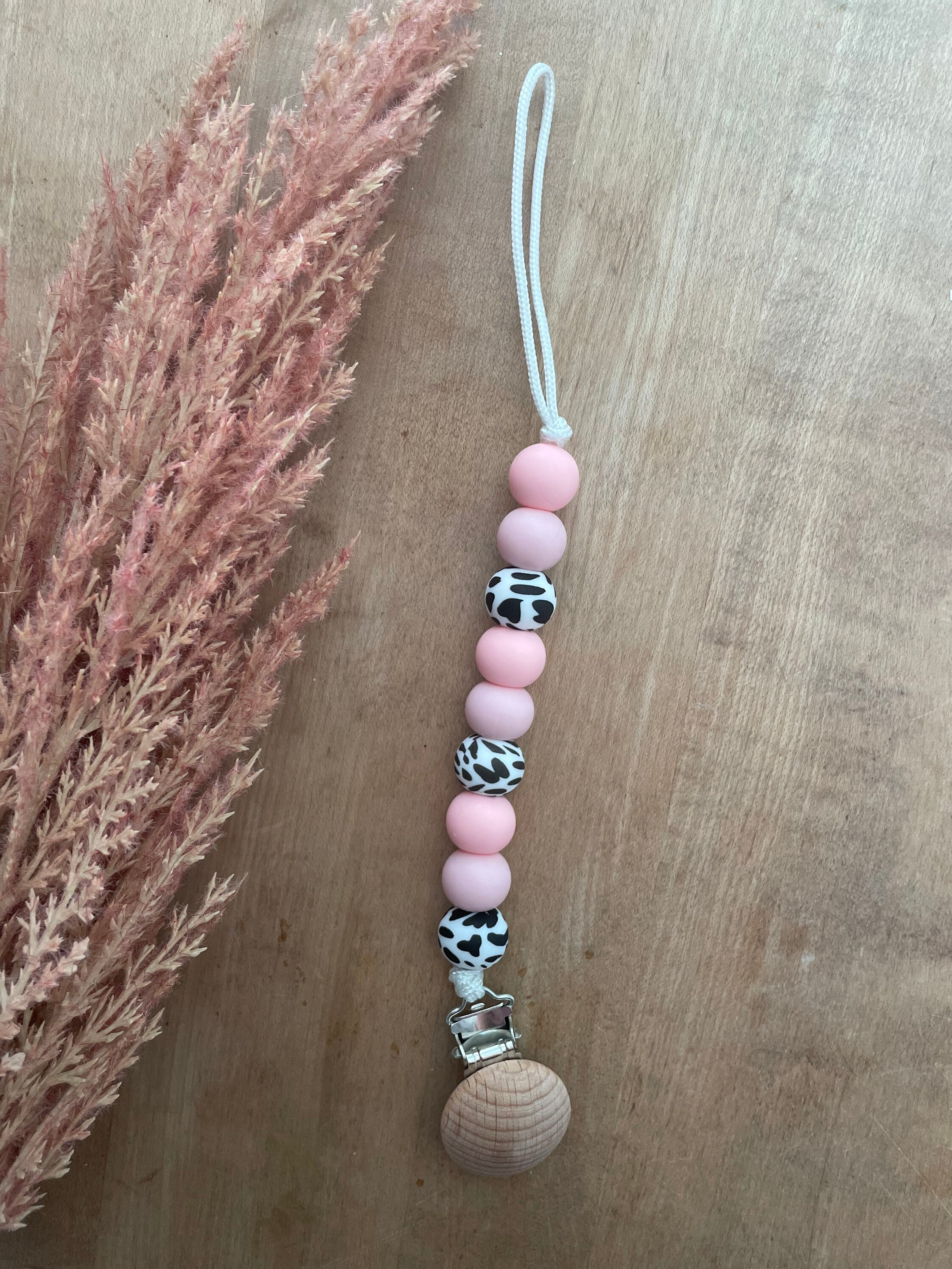 Cow Print Pacifier Clip Western Silicone Pacifier Clip - Etsy